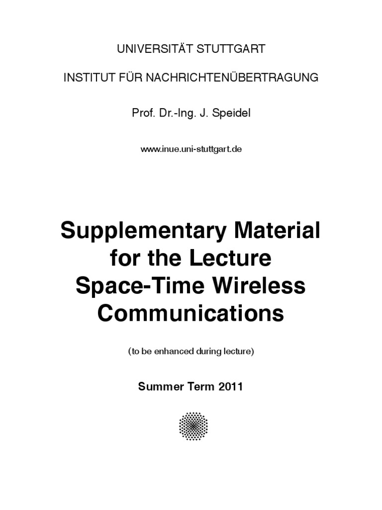 STWC Bildblaetter SS2011.Book | PDF | Eigenvalues And Eigenvectors | Mimo