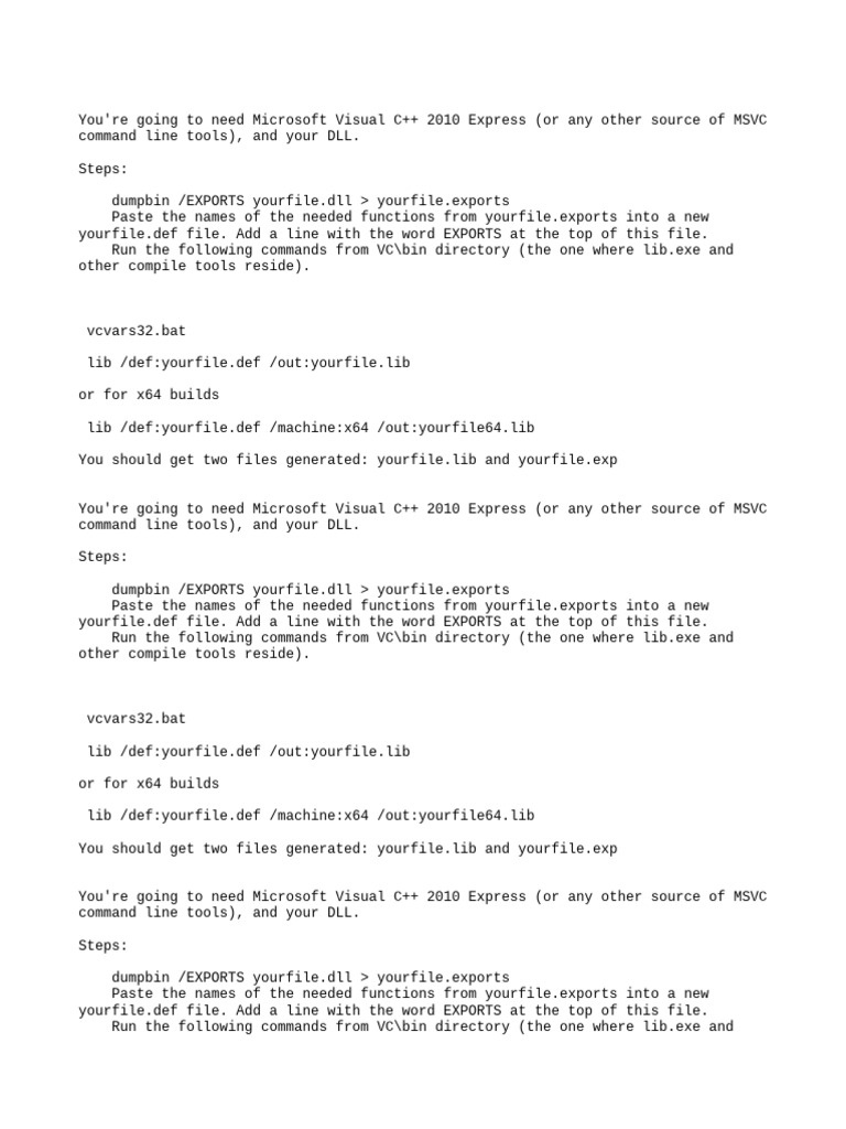How to create lib from dll - Copy | PDF | Command Line Interface ...