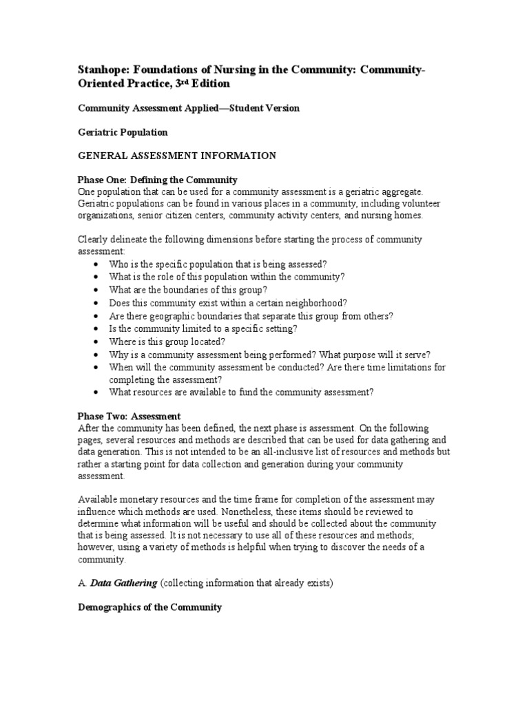 Geriatric Outline | PDF | Focus Group | United States Census Bureau