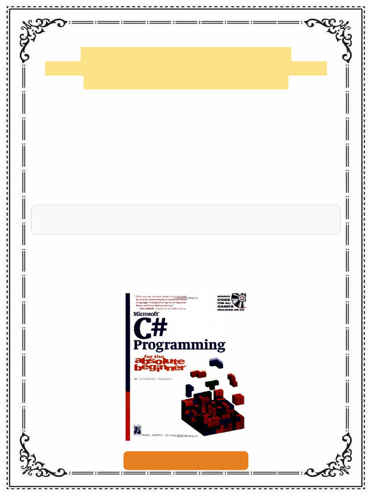 Microsoft C Programming for the Absolute Beginner 1st Edition Andy ...
