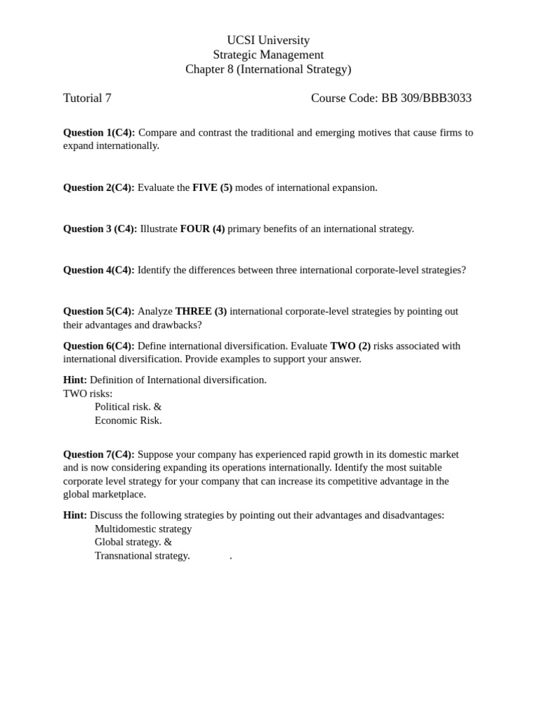 Tutorial 7 | PDF