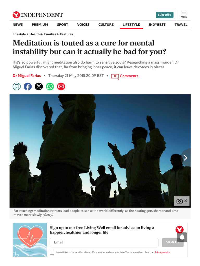 Meditation is Touted as a Cure for Mental Instability but Can It ...