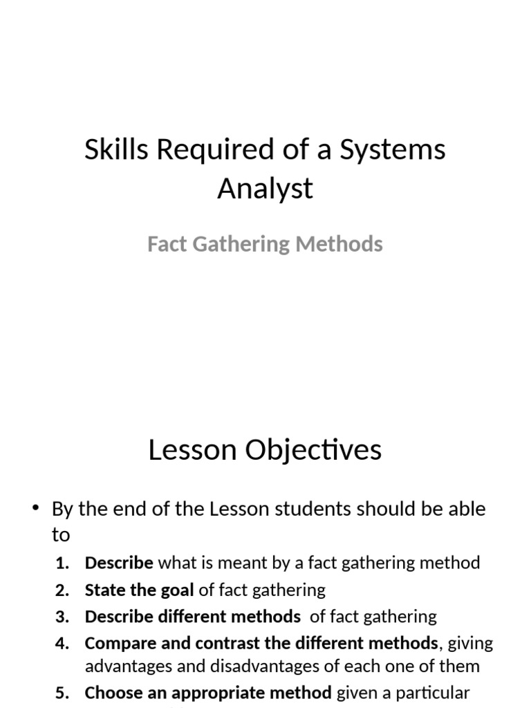 Fact Gathering Methods | PDF | Focus Group | Survey Methodology
