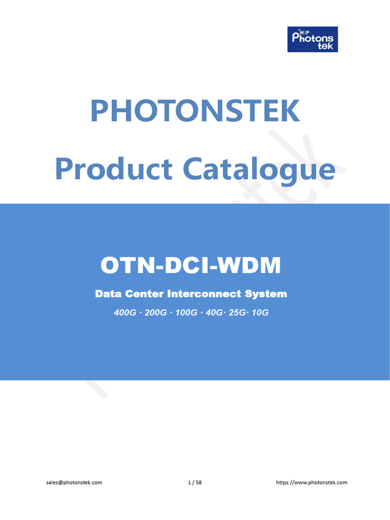 400G/200G Data Center Interconnect System | PDF | Wavelength Division ...