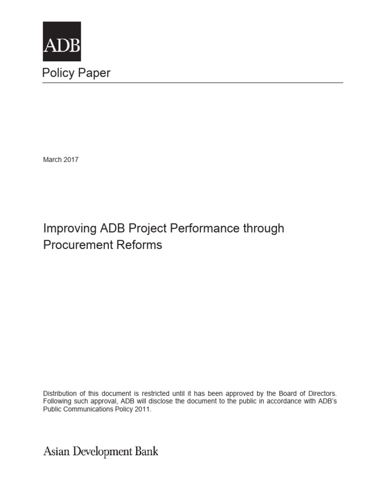 Policy Paper Procurement Framework | PDF