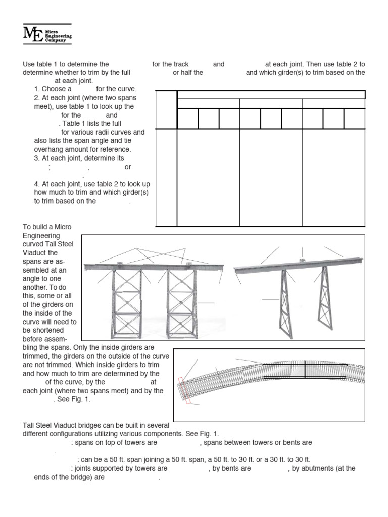Curved Tall Steel Viaduct Information Sheet v3 | PDF | Civil Engineering