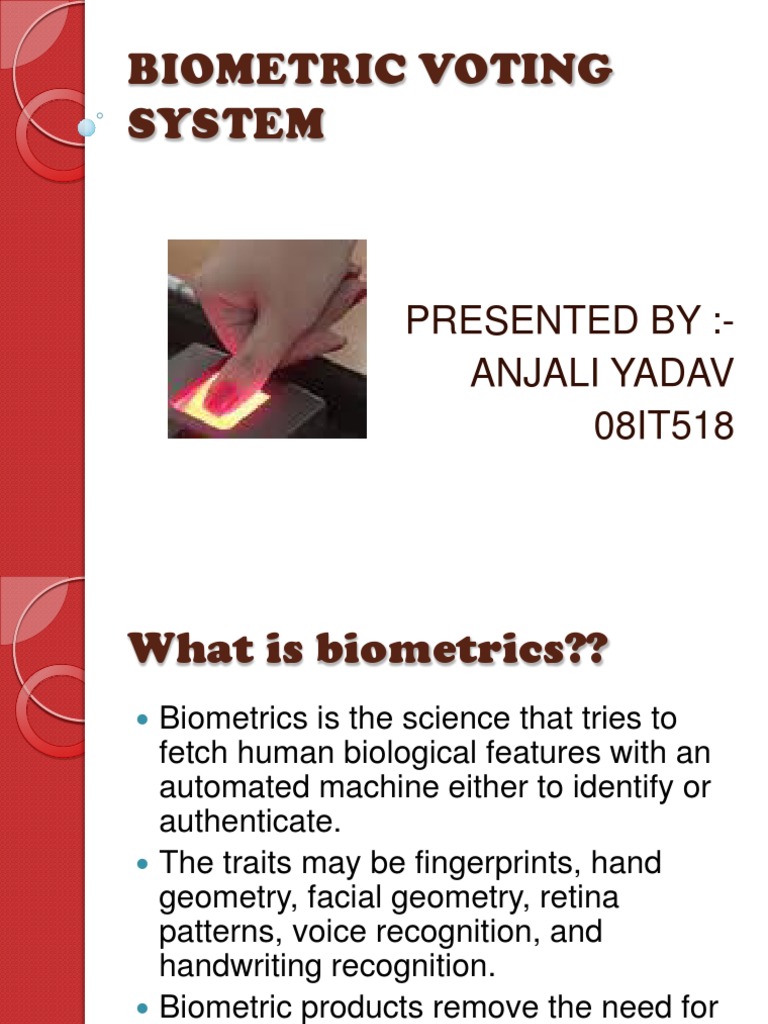 Biometric Voting System | PDF | Biometrics | Image Scanner
