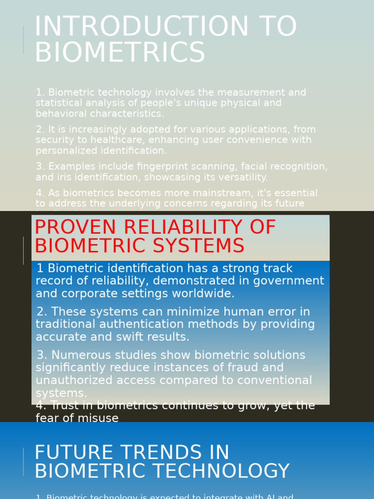 Understanding Biometric Technology | PDF | Biometrics | Computing