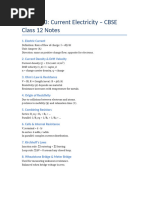 Current Electricity Formulas Class 12 | PDF