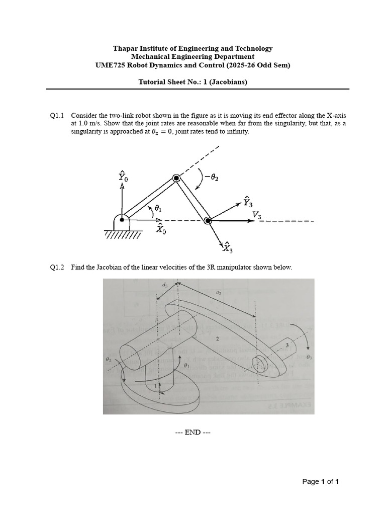 Tutorial Sheet 1 | PDF
