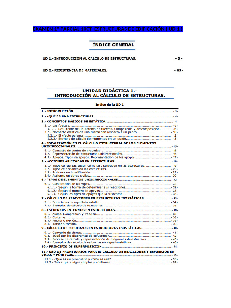 Temario Resumido 14 Puntos Principales Examen 1ª Evaluación1 OCT ...
