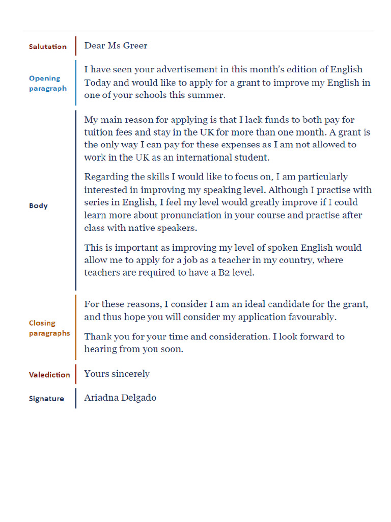 Example Formal Letter | PDF