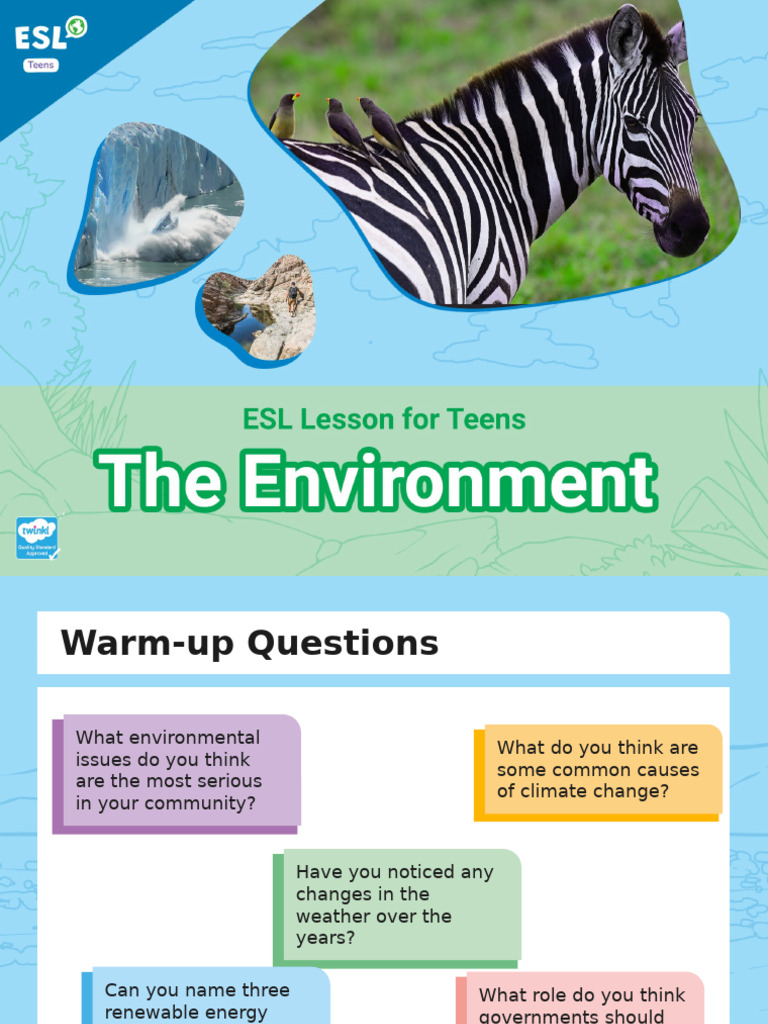 t 1756285237a Esl the Environment Ppt Teens b2 Powerpoint Ver 3 | PDF ...
