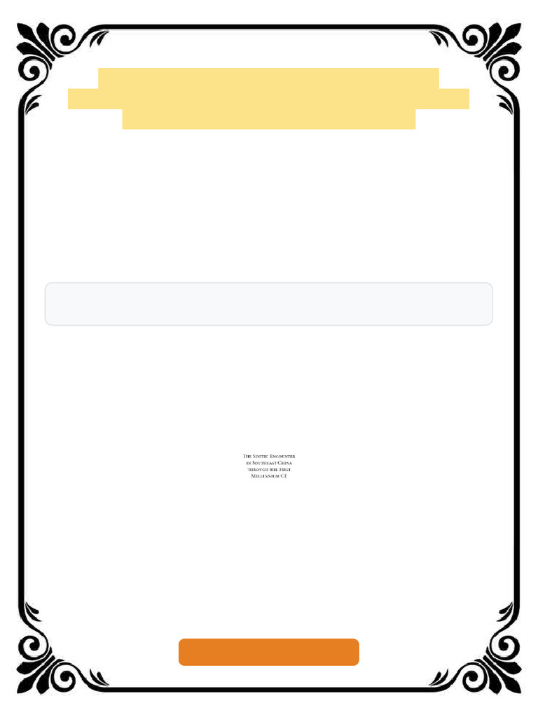 The Sinitic Encounter in Southeast China Through the First Millennium ...