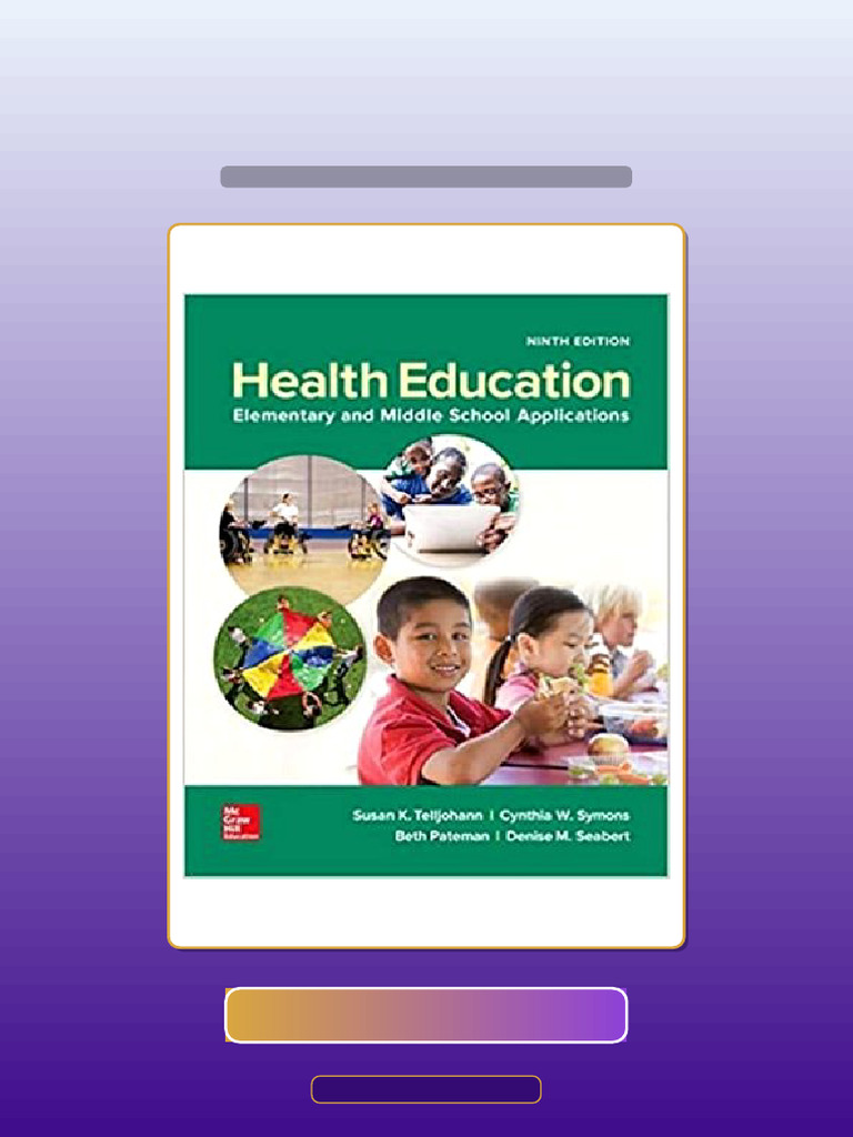 Test Bank For ISE Health Education Elementary and Middle School ...