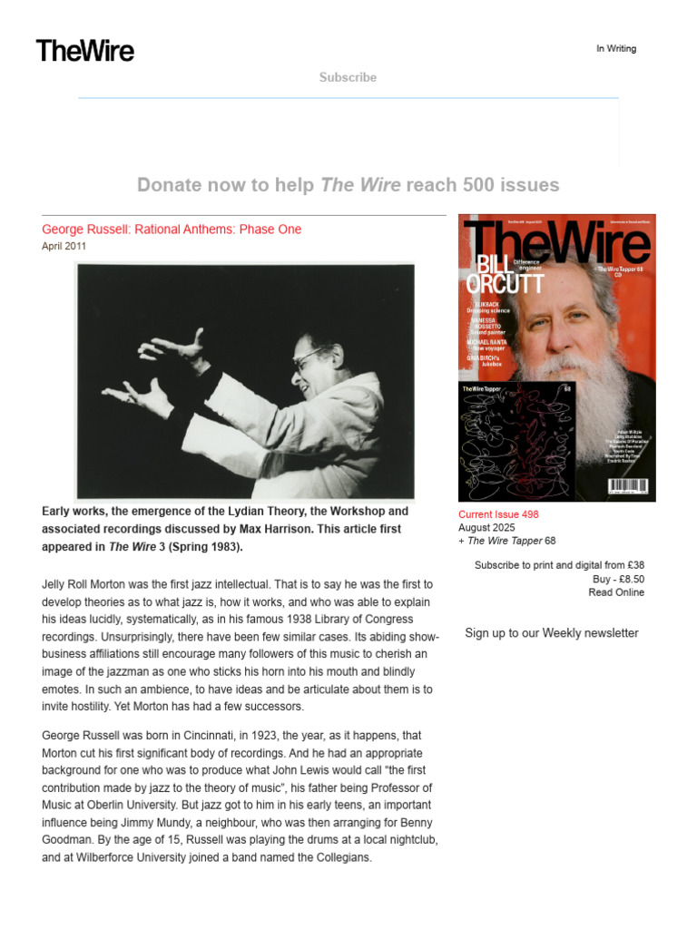 George Russell - Rational Anthems - Phase One - The Wire | PDF | Jazz ...