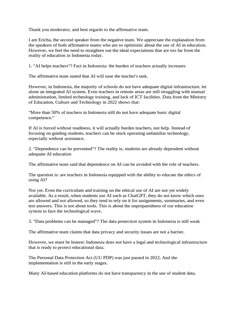 Debate Ericha | PDF | Artificial Intelligence | Intelligence (AI ...