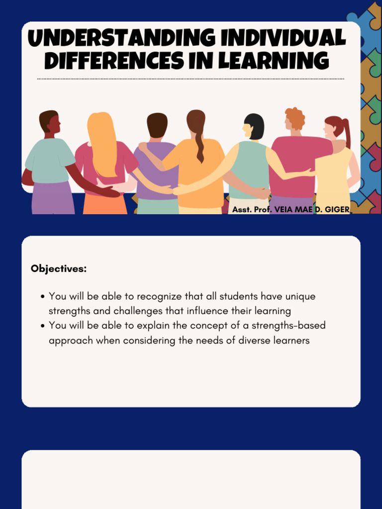 Individual Differences in Learning Explained | PDF | Learning ...