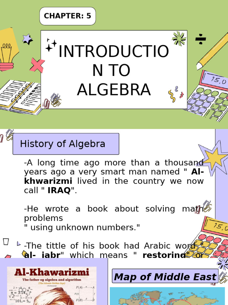 Chapter 5 Introduction to Algebra | PDF | Algebra | Mathematics
