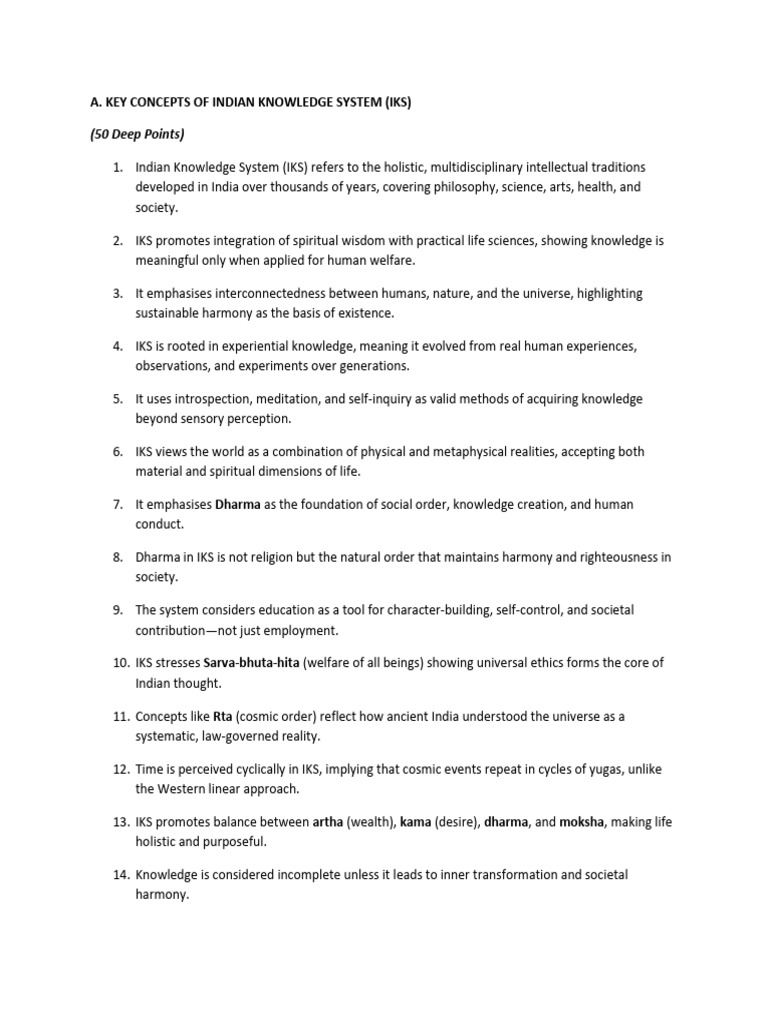 Indian Knowledge System Notes | PDF | Yoga | Mathematics