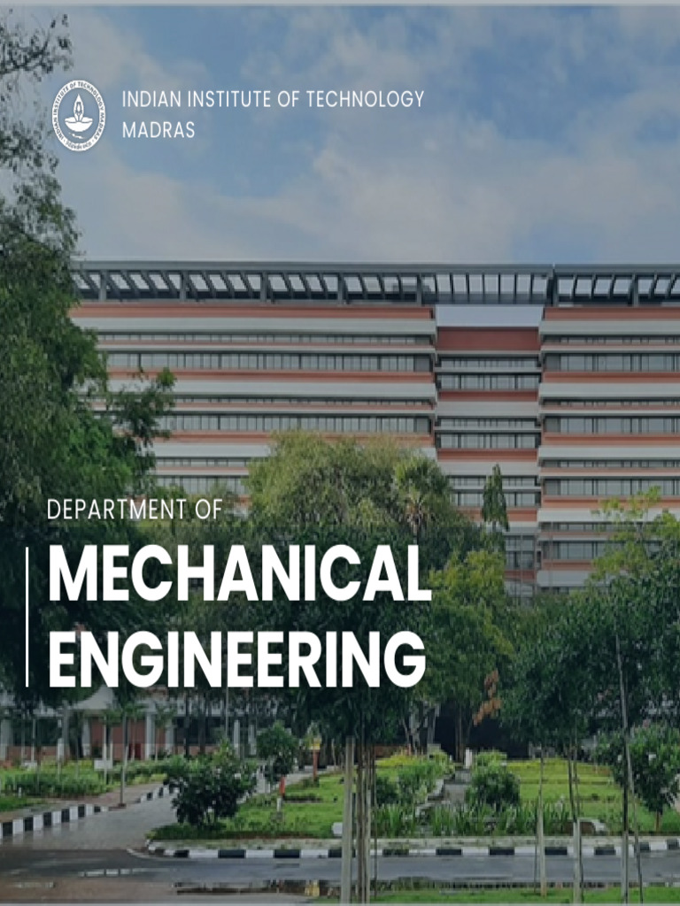 IIT Madras Mechanical Engineering Overview | PDF | Engineering