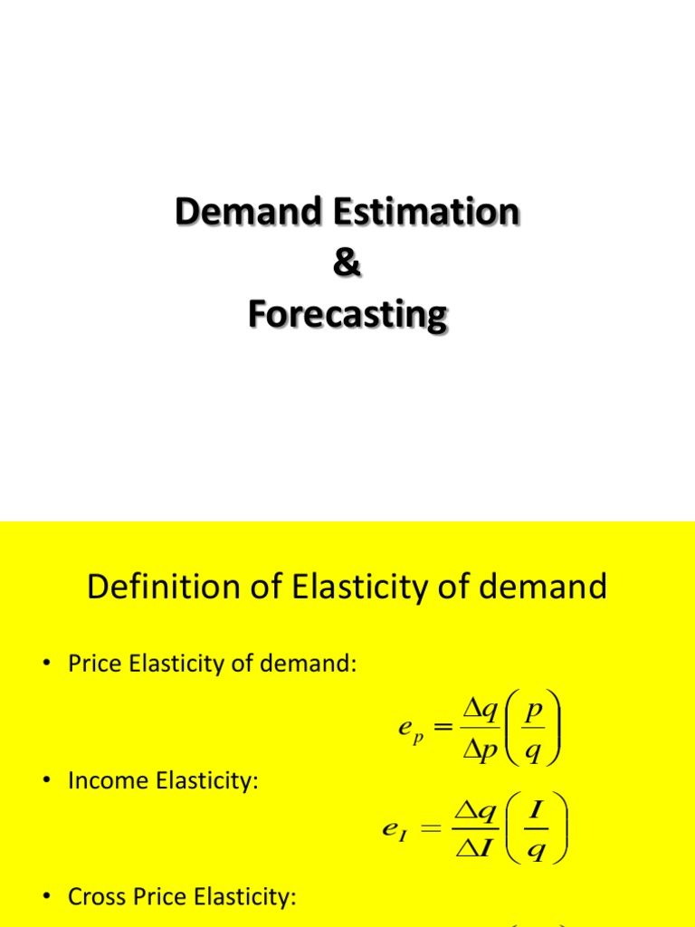 3A Demand Estimationl | PDF | Forecasting | Errors And Residuals