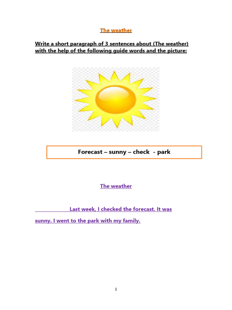 The Weather Writing | PDF | Meteorology | Weather