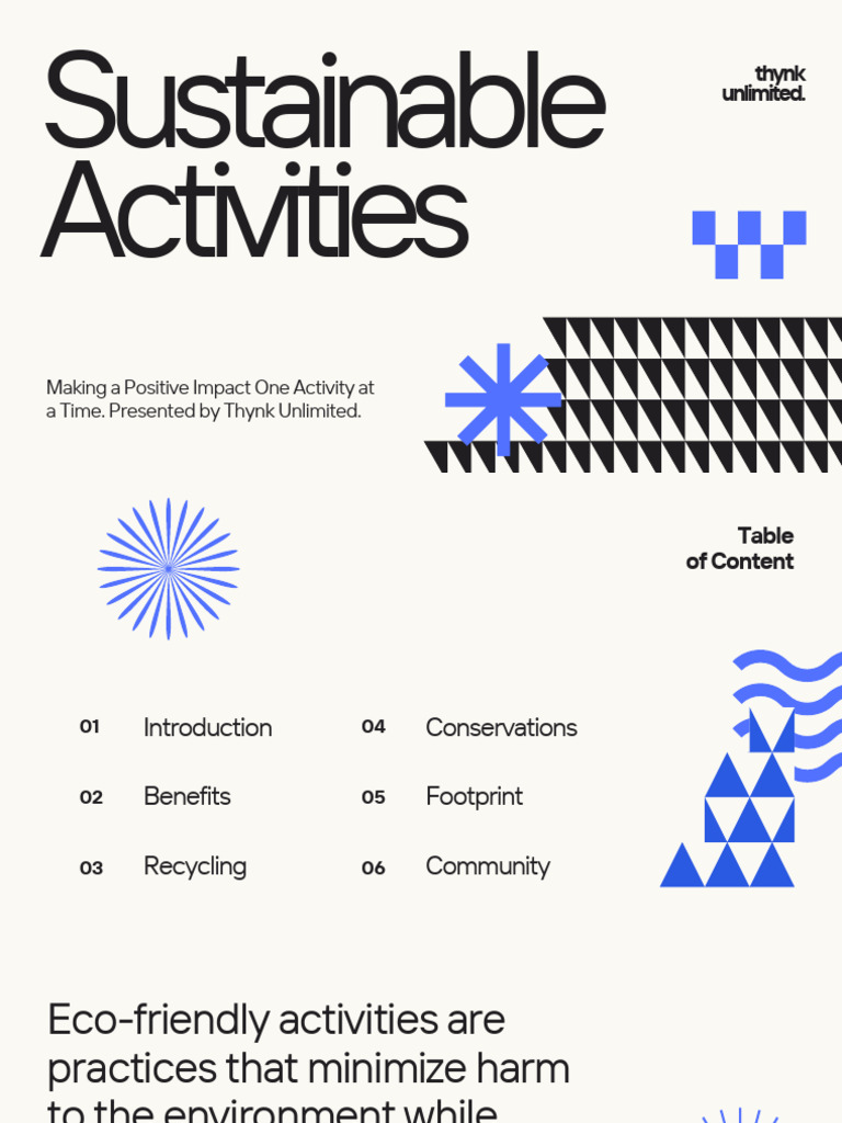 Sustainable Activities | PDF | Recycling | Sustainability