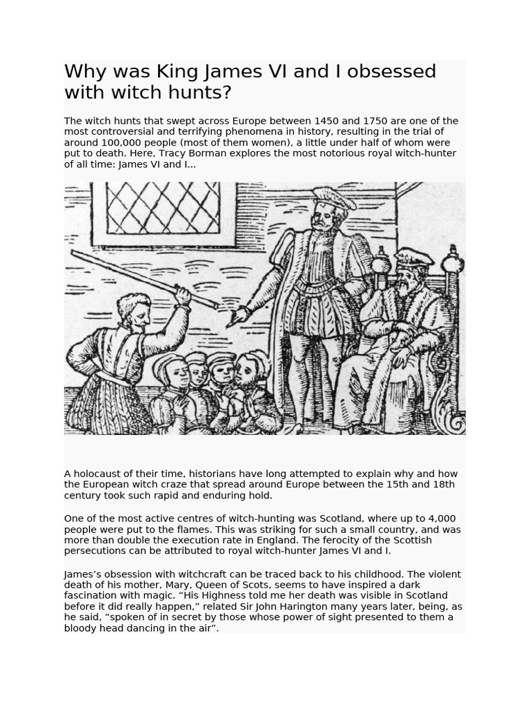 King James VI and I's Witch Hunt Obsession | PDF | Witchcraft | Macbeth
