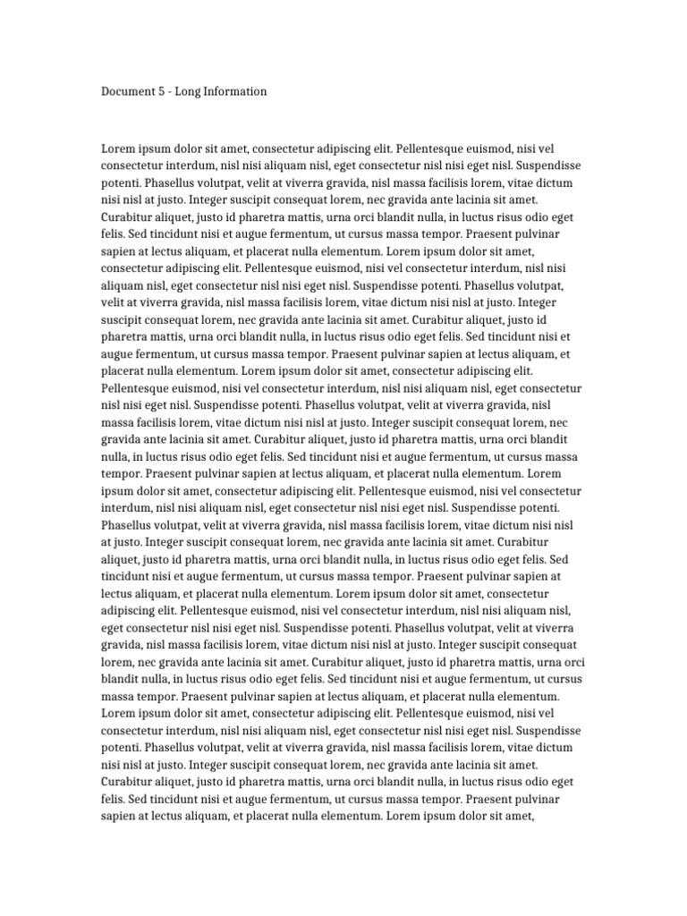 Long Document 5 | PDF