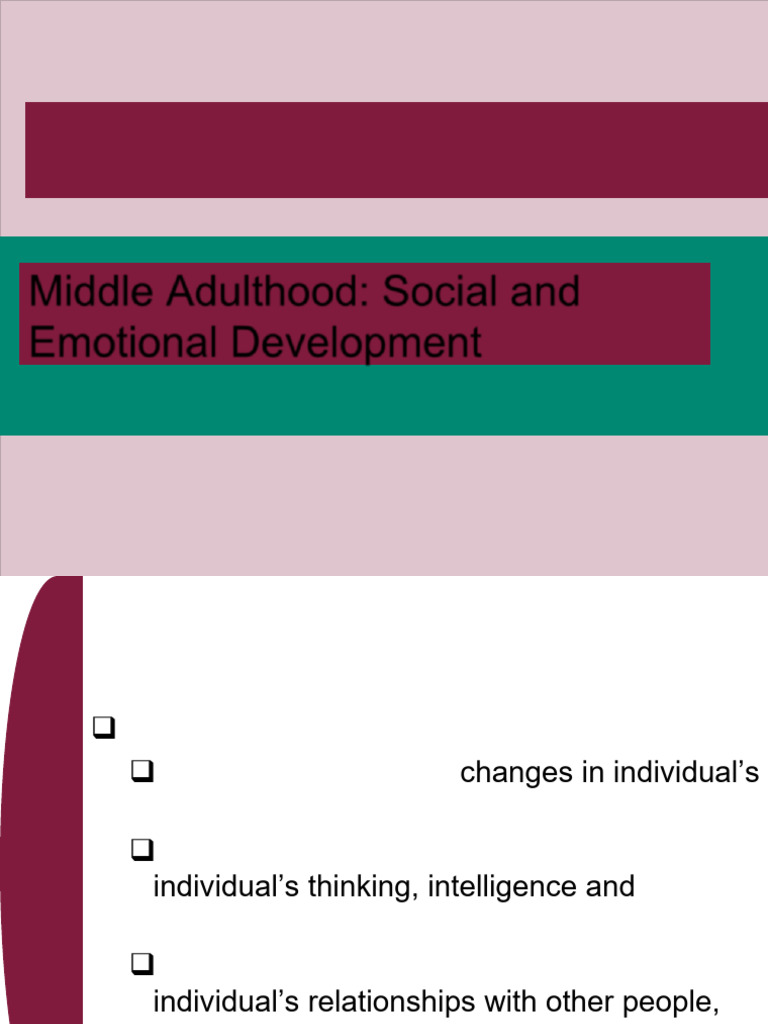 Middle Adulthood: Social & Emotional Growth | PDF | Grandparent | Parent