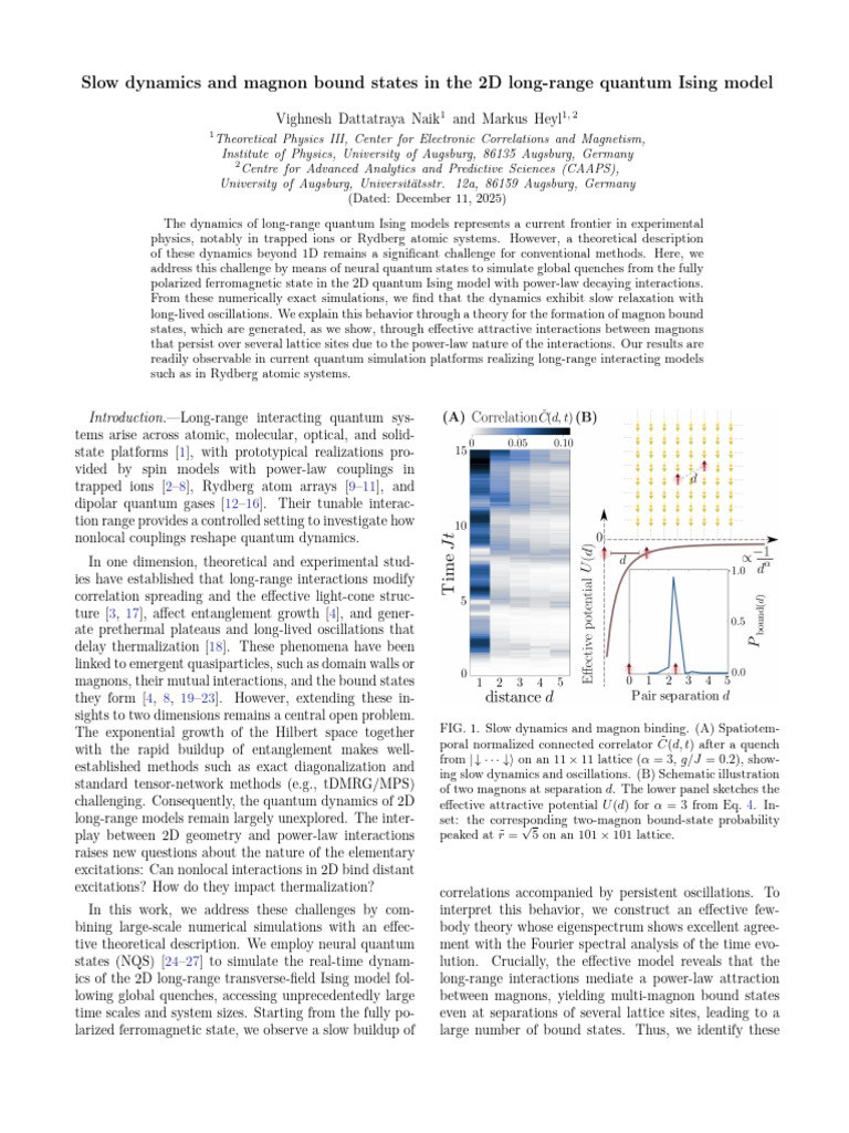 Magnon Bound States in 2D Quantum Ising Model | PDF | Wave Function ...