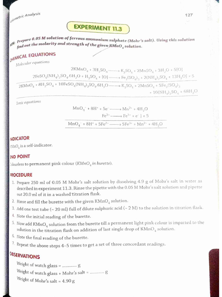 Volumetric Analysis | PDF