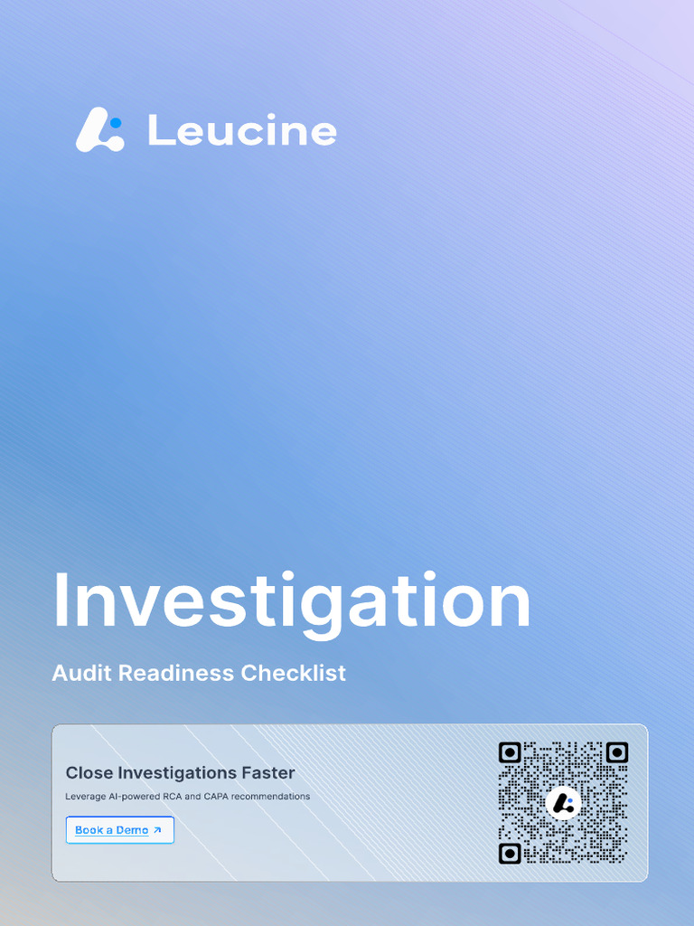 Investigation Checklist | PDF | Verification And Validation | Business