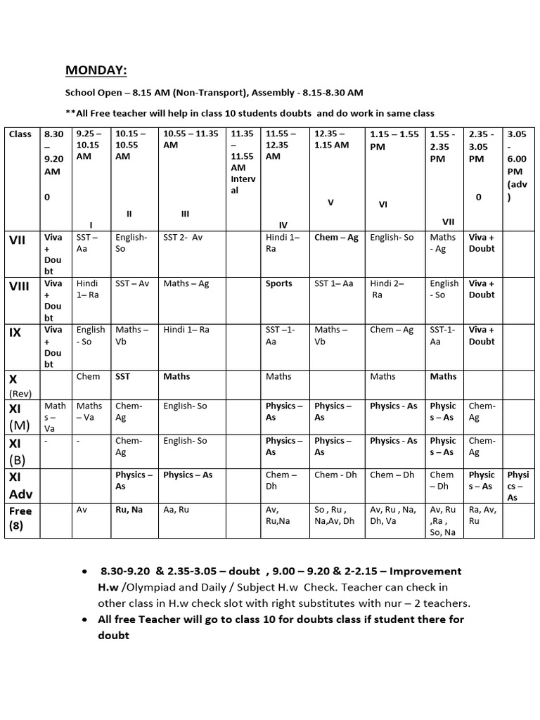Winter Timetable (1) | PDF