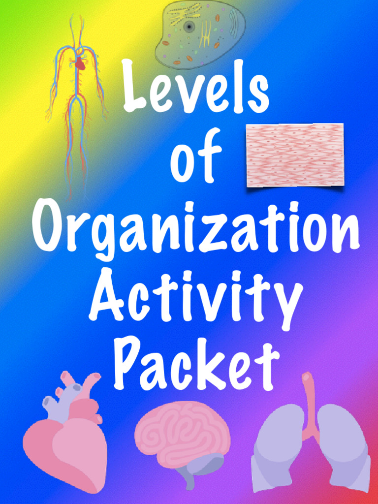 Levels of Organization Activity Packet | PDF | Cell (Biology) | Tissue ...