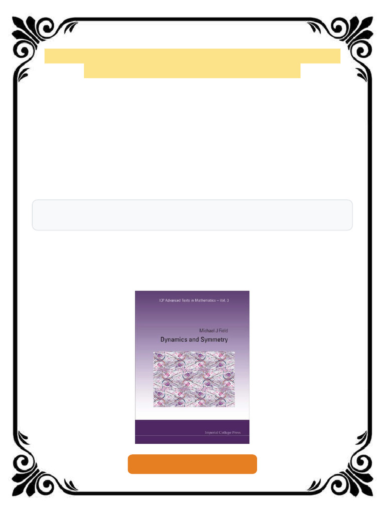 Dynamics and symmetry Michael J. Field ebook desktop pdf version | PDF ...