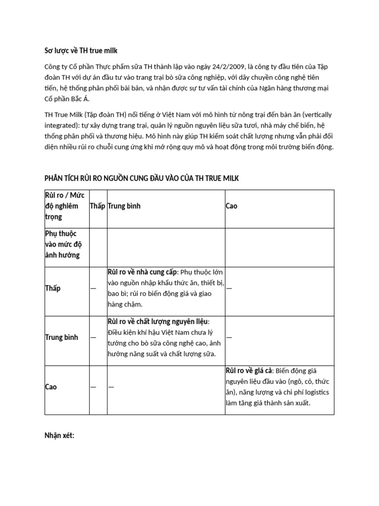 Case Study TH True Milk | PDF