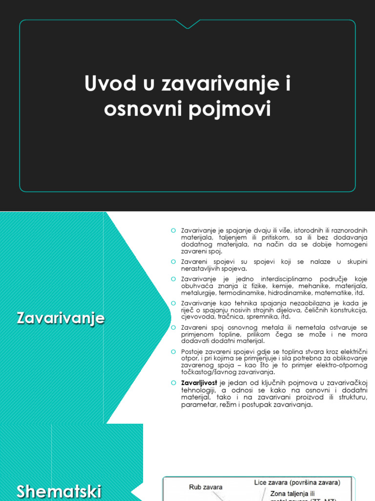 1. Predavanje - Uvod u Zavarivanje i Osnovni Pojmovi | PDF