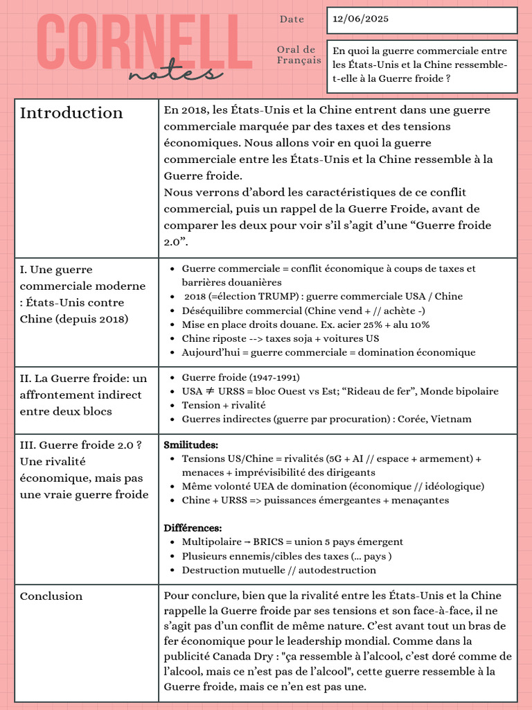 Cornell Note-Taking Digital and Printable Worksheet in Soft Blue ...