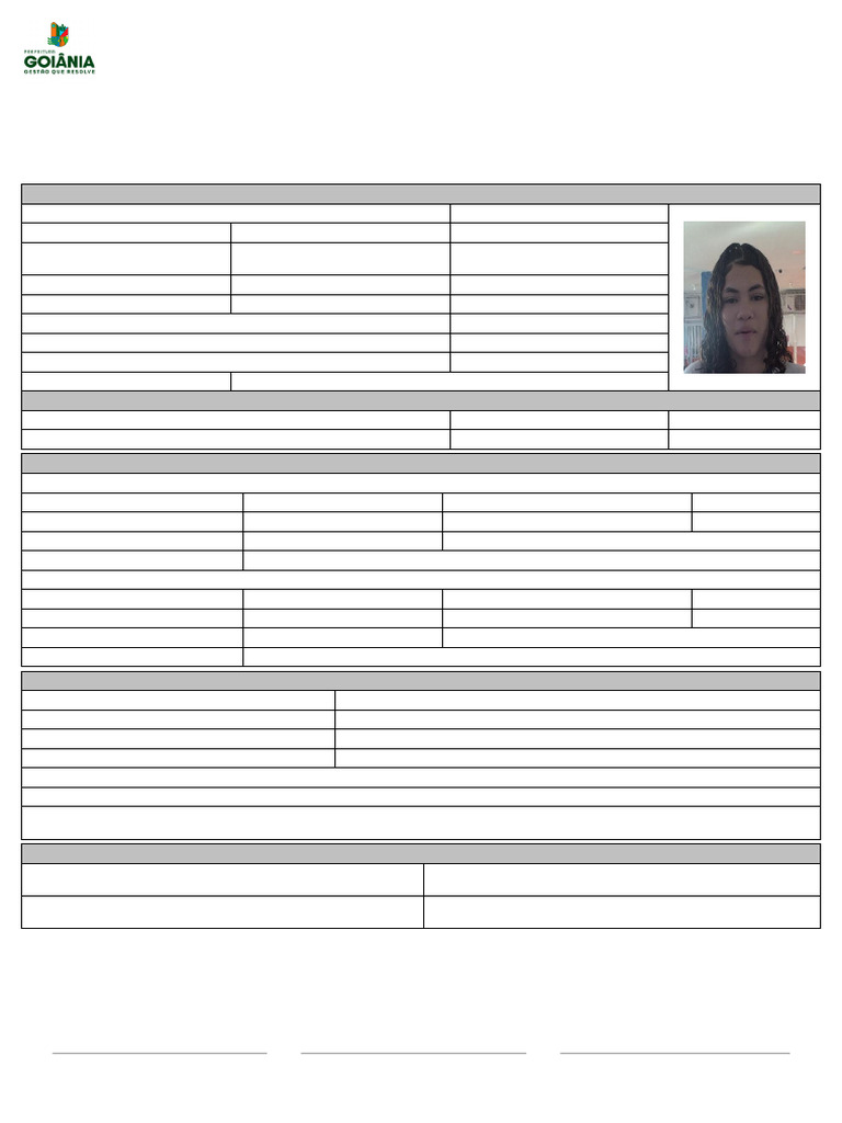 Ficha de Matrícula - Estudante Goiânia | PDF