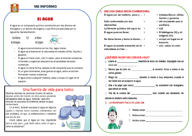 Ficha Informativa Agua | PDF