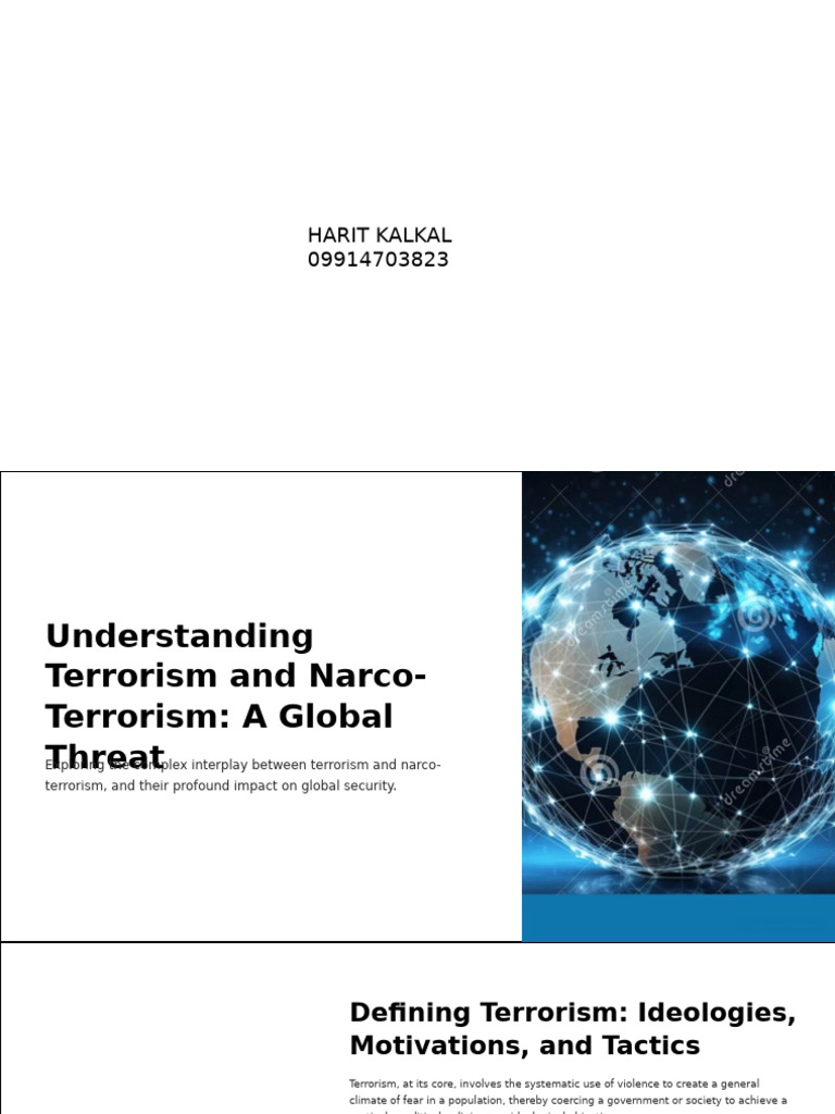 Understanding Terrorism and Narco Terrorism a Global Threat1 | PDF ...