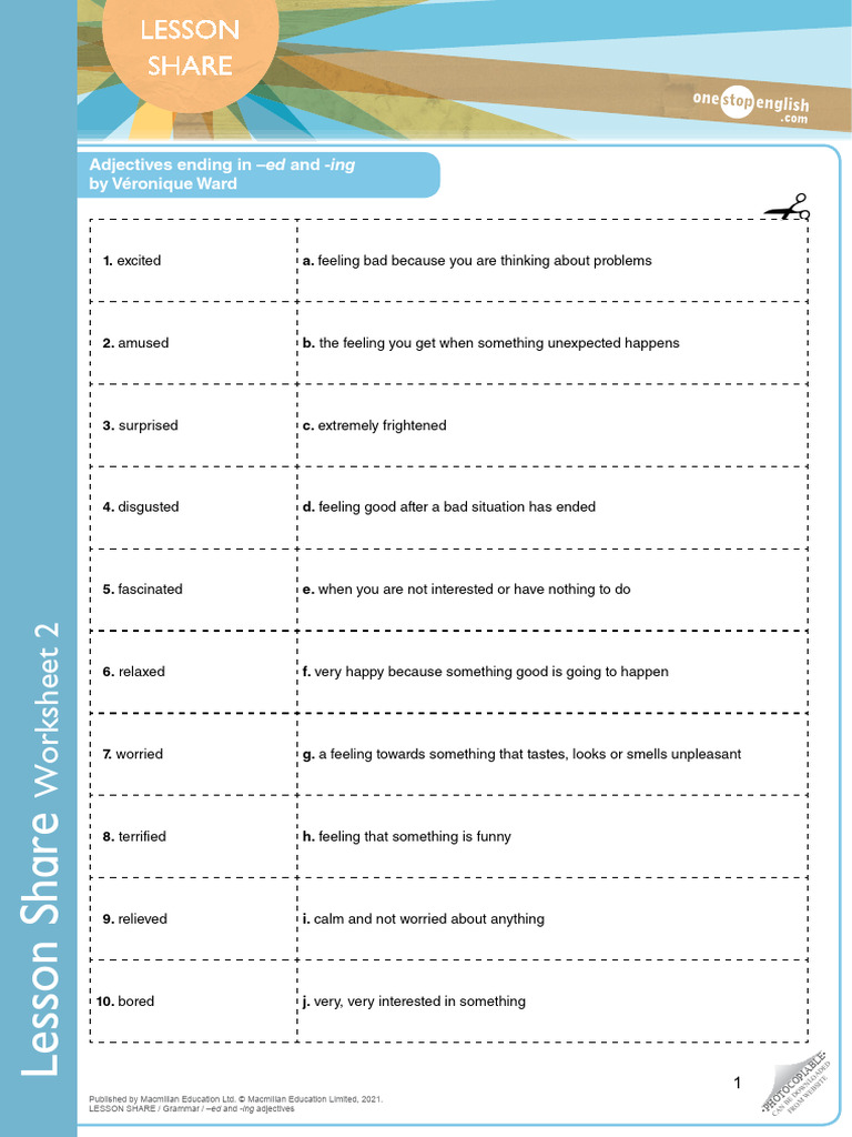 Lessonshare Adjectives Worksheet2 738985 | PDF | Chess Theory | Chess