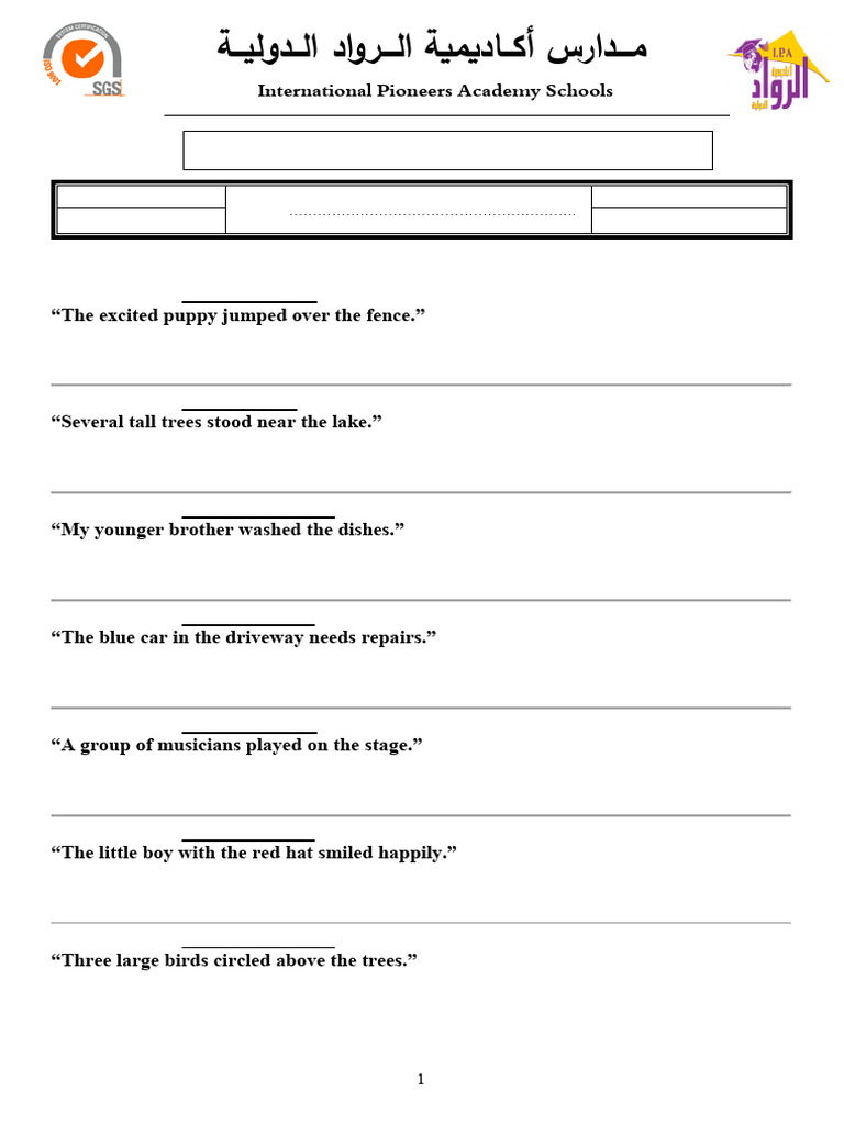 Grade 4 Grammar Worksheet Guide | PDF | Sentence (Linguistics) | Grammar