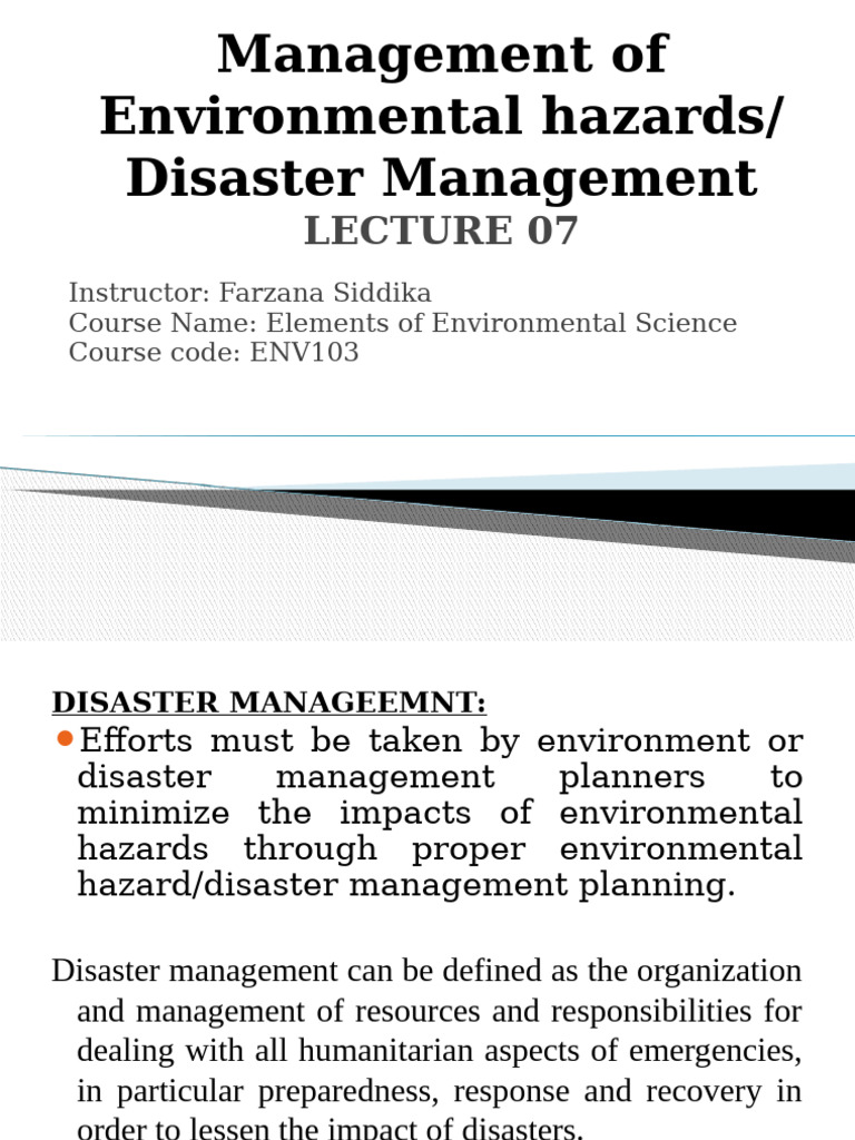 Disaster Management Phases Explained | PDF | Emergency Management | Flood