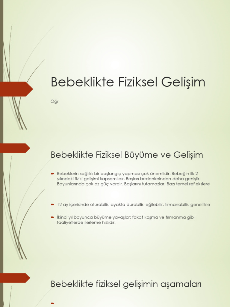 Bebeklikte Fiziksel Gelişim 4 | PDF