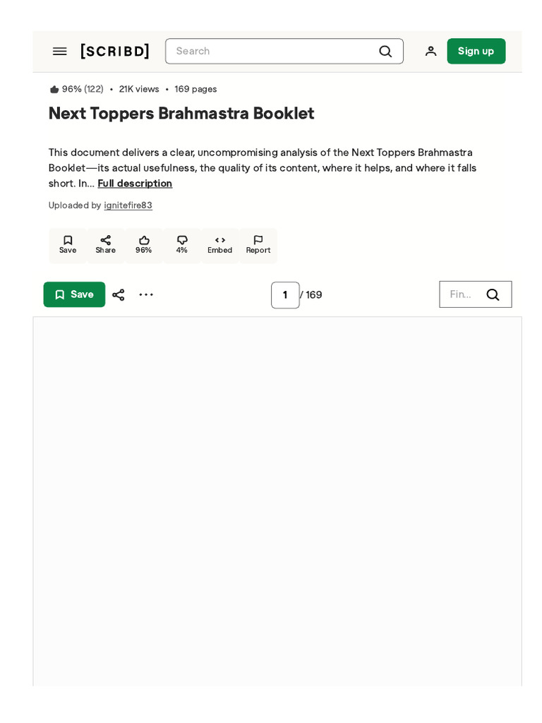 Next Toppers Brahmastra Booklet Review | PDF