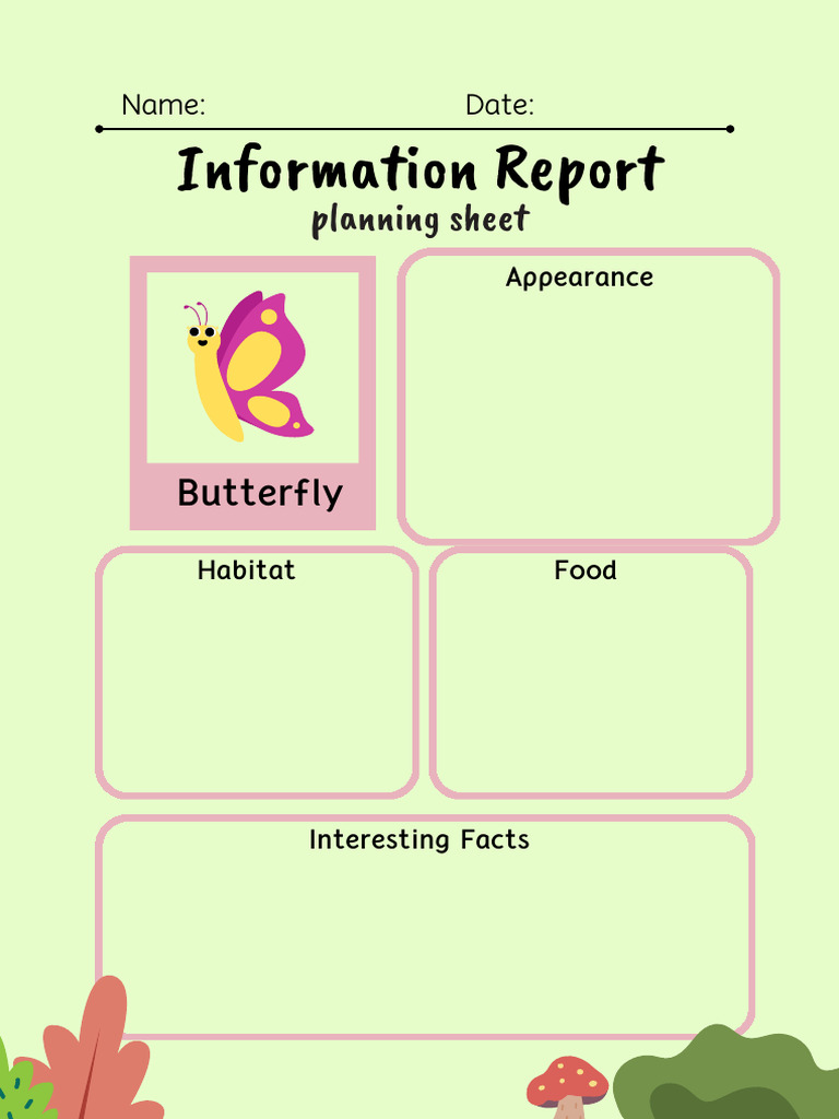 Simple Jellyfish Information Report Writing Planning Sheet Template (5 ...
