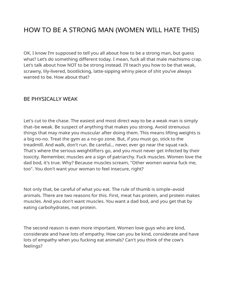 How to Embrace Weakness as a Man | PDF